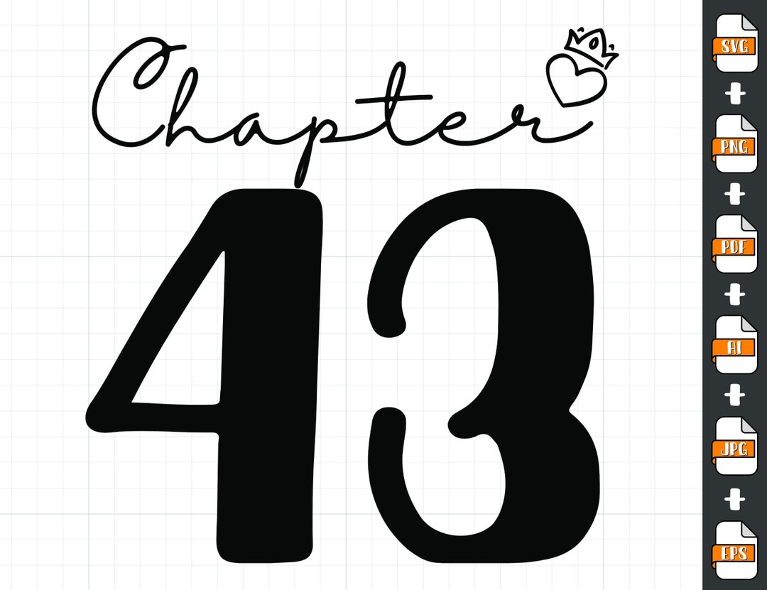 43 Birthday SVG PNG Chapter 43 SVG 43th Birthday Svg Instant Download ...