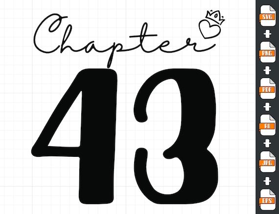 43 Birthday SVG PNG Chapter 43 SVG 43th Birthday Svg Instant - Etsy