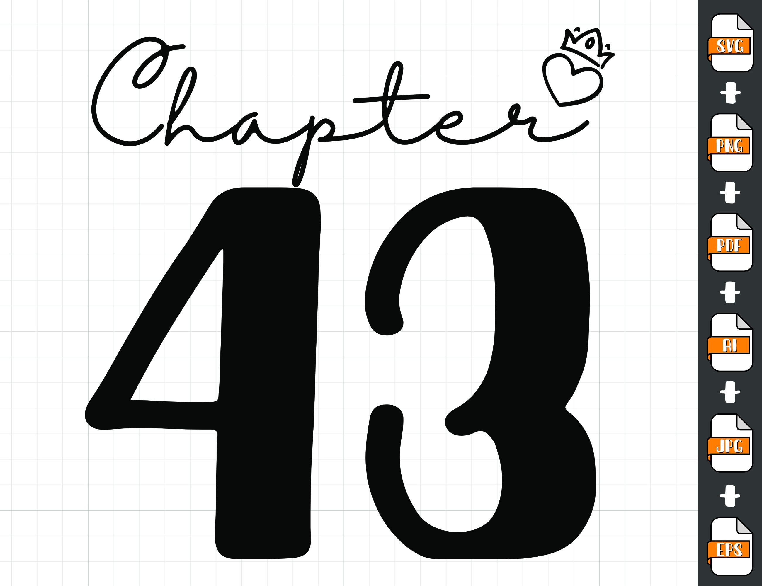 43 Birthday SVG PNG Chapter 43 SVG 43th Birthday Svg Instant Download ...