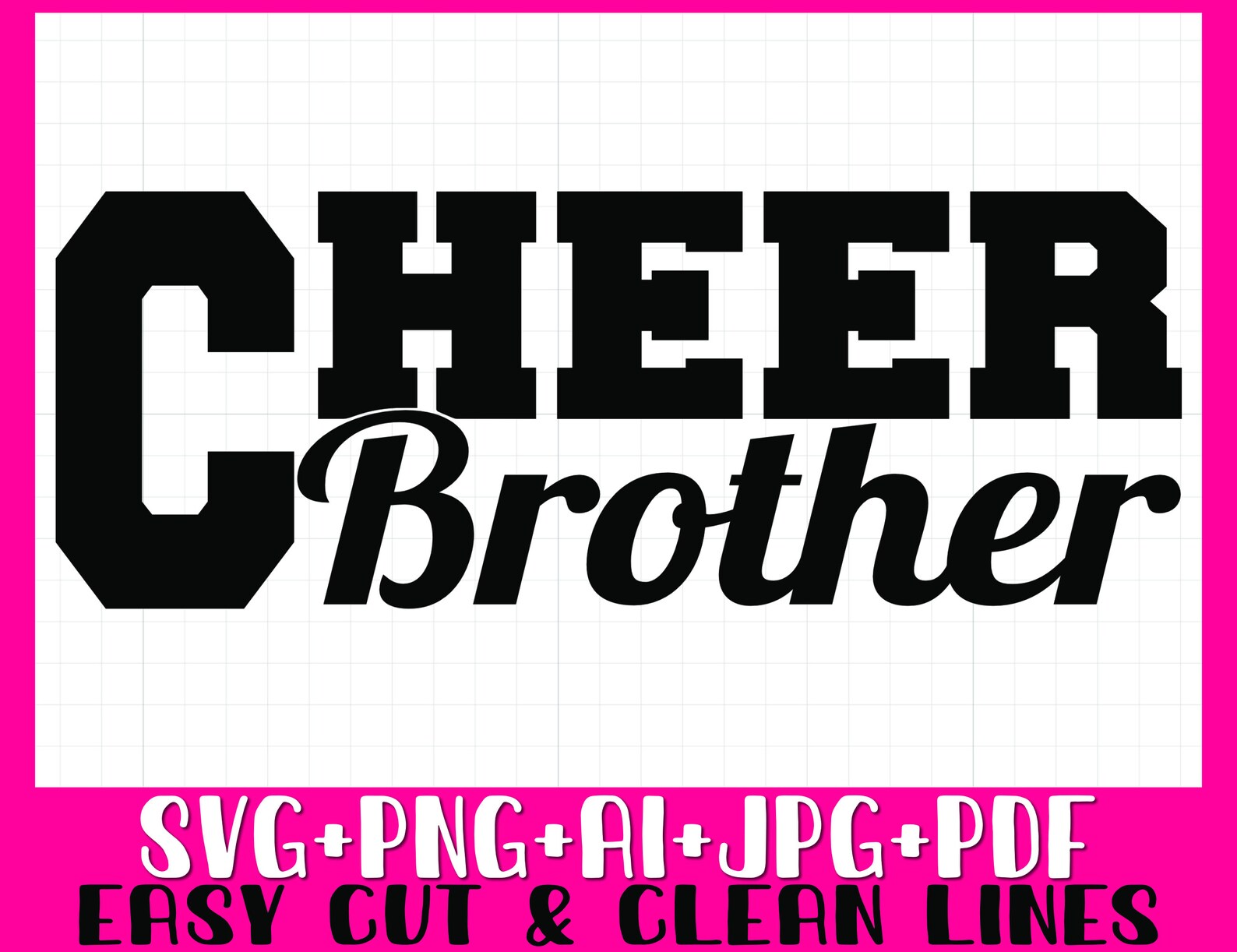 Cheer Brother SVG PNG Cheer Bro Svg Png Instant Download - Etsy