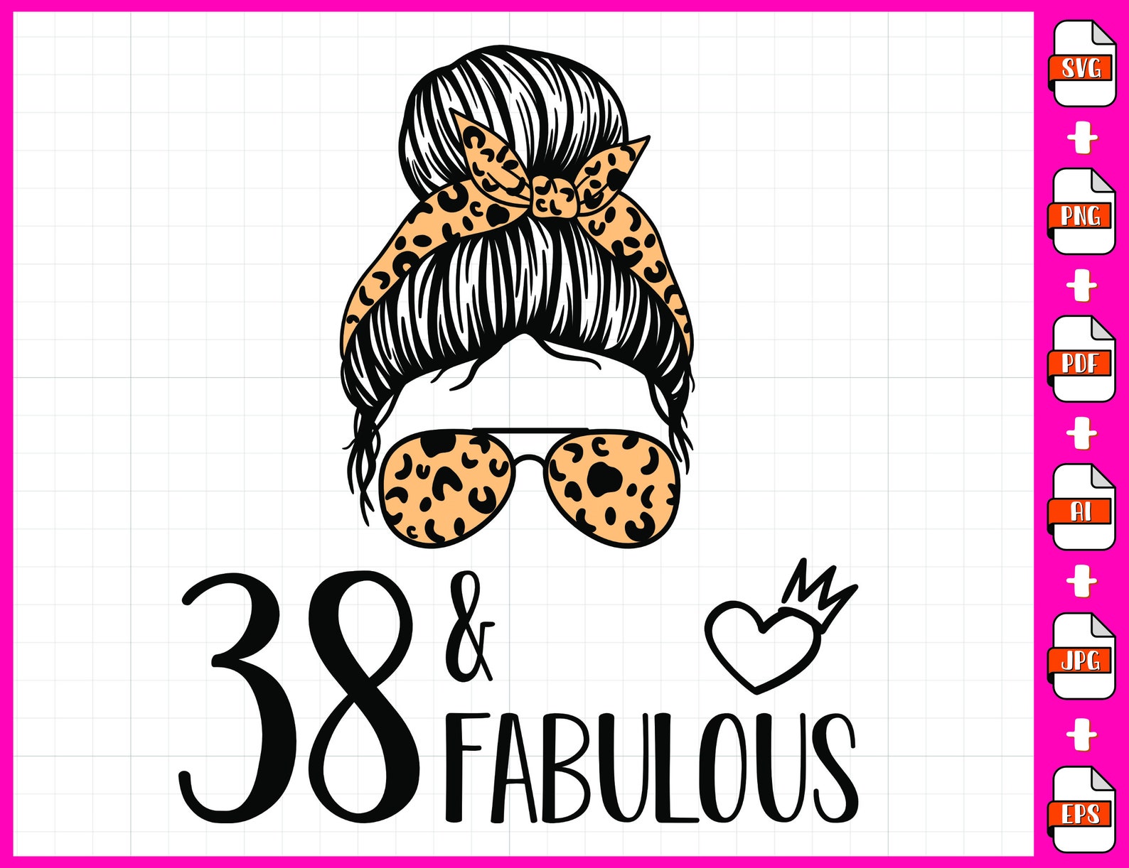 38 Birthday SVG PNG 38 and Fabulous SVG 38th Birthday Svg - Etsy