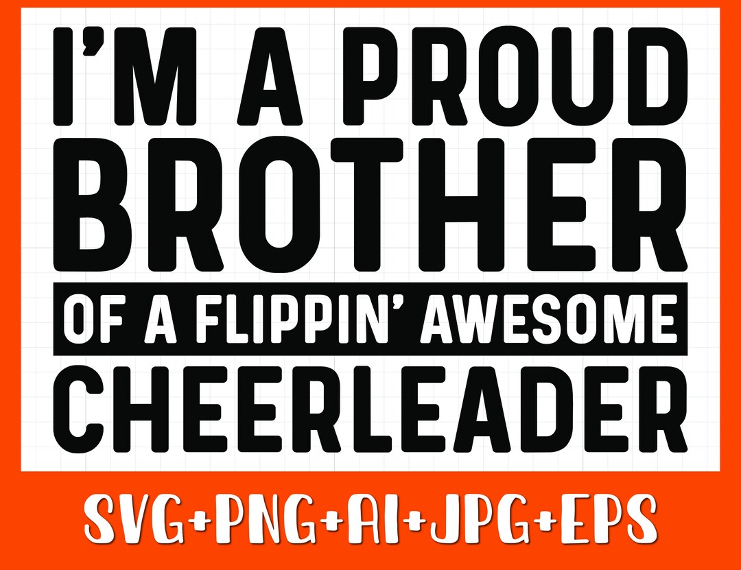 Cheer Bro SVG PNG, Cheer Brother Svg, Proud Brother of a Flippin ...