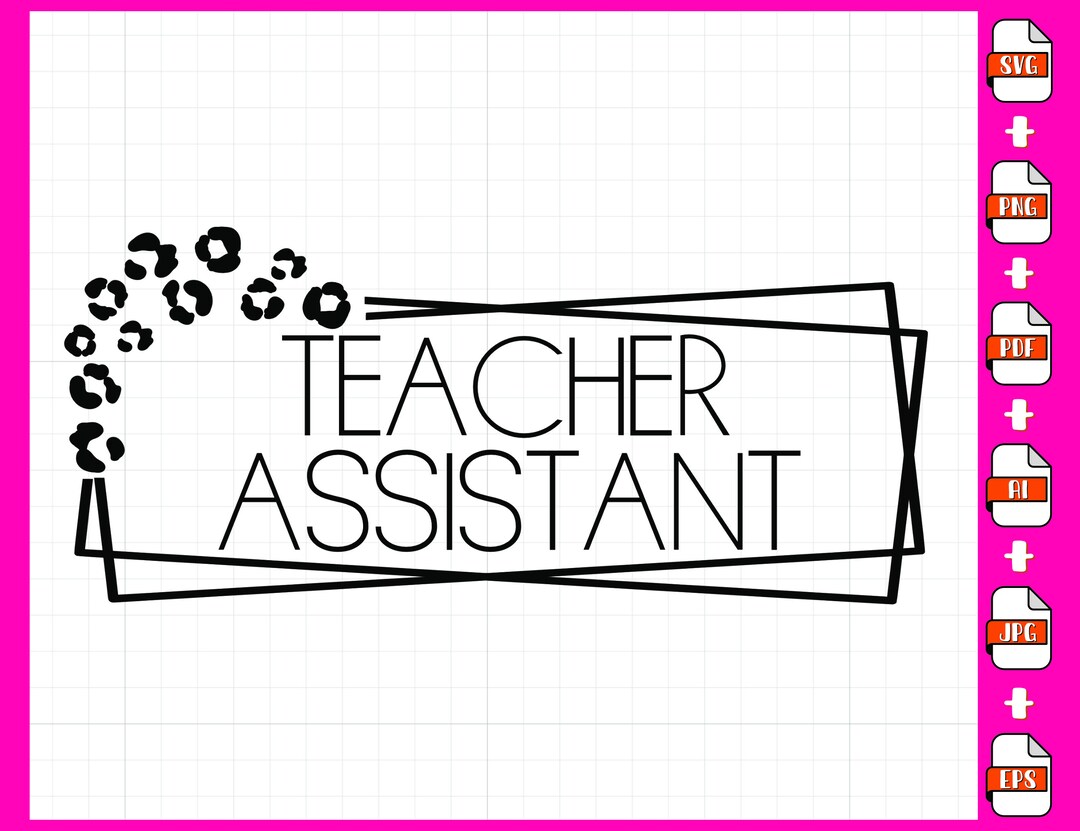 Teacher Assistant SVG PNG, Teaching Assistant Svg Png, Instant Download ...