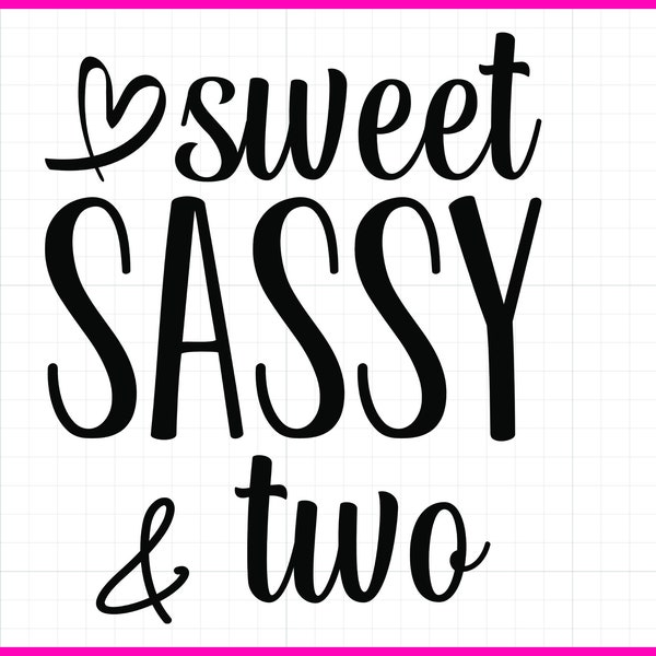 Two Sweet Two Sassy Birthday Invitation - Etsy