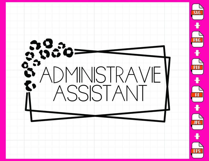 Administrative Assistant SVG PNG Instant Download - Etsy Israel