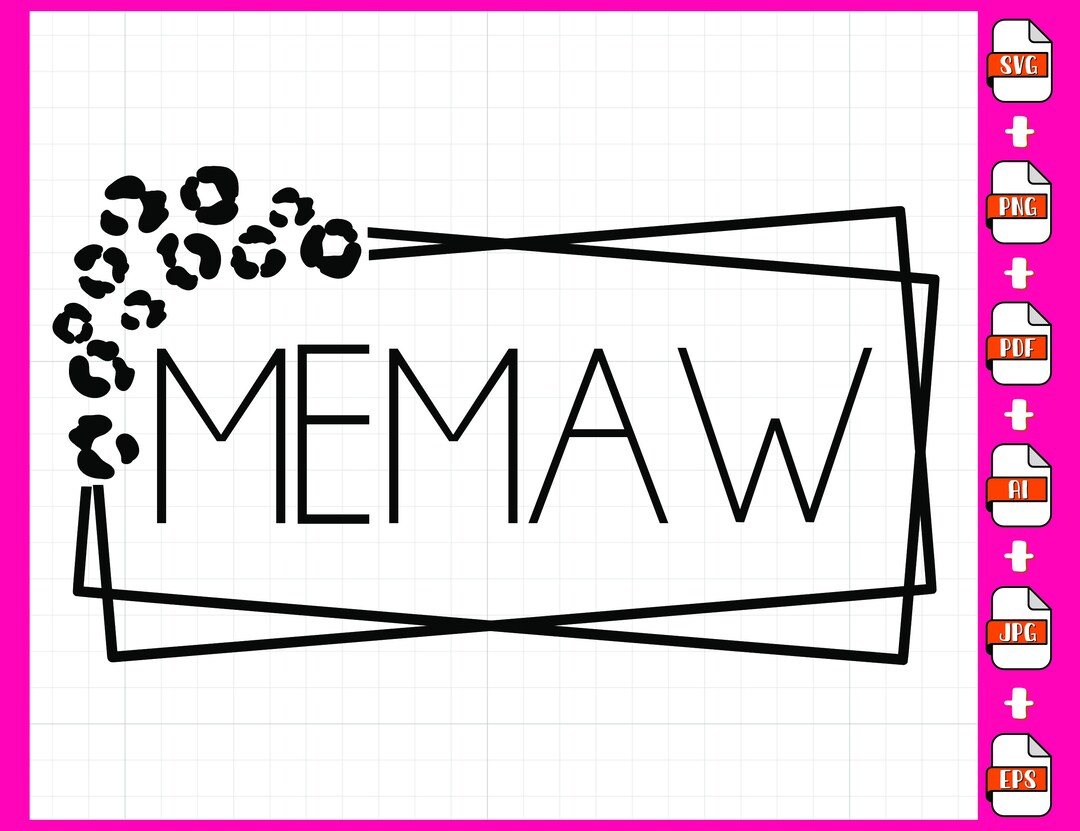Memaw SVG Png, Mother's Day Svg, Mom Svg Instant Download - Etsy