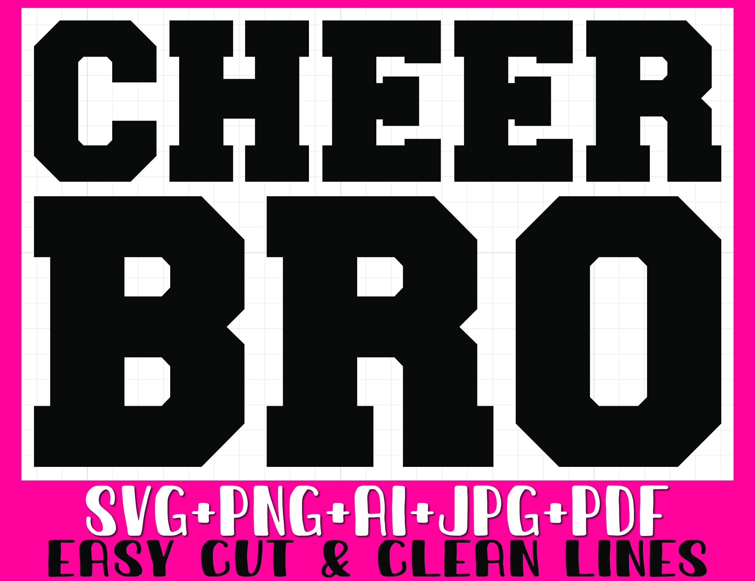 Cheer Bro SVG PNG, Cheer Brother Svg Png, Téléchargement immédiat ...
