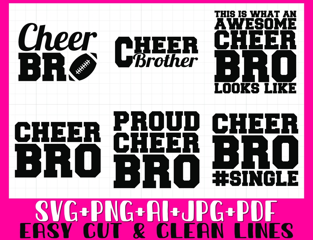 Cheer Bro Bundle SVG PNG, Cheer Brother Bundle Svg, Instant Download - Etsy