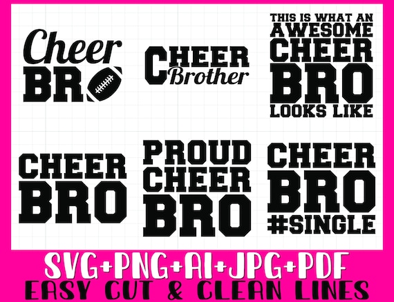 Cheer Bro Bundle SVG PNG Cheer Brother Bundle Svg Instant - Etsy