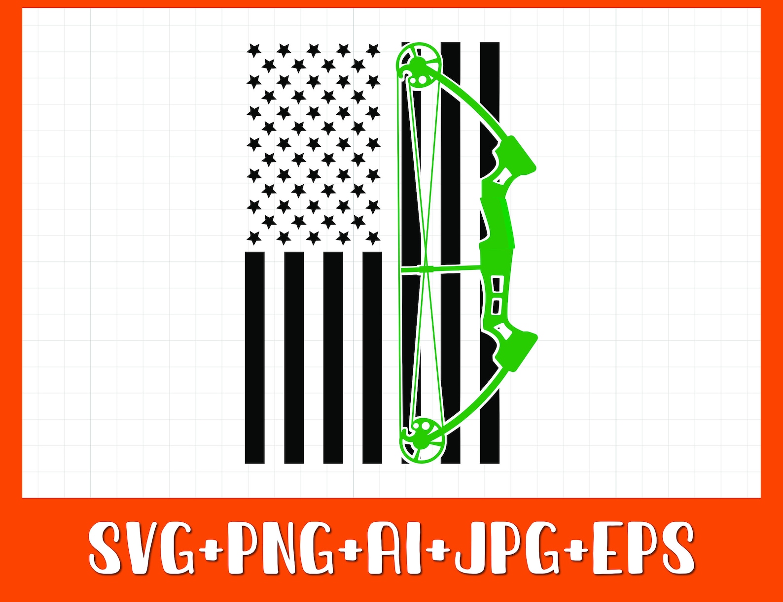 Archery SVG PNG USA Flag and Bow Svg Archer Svg Instant - Etsy