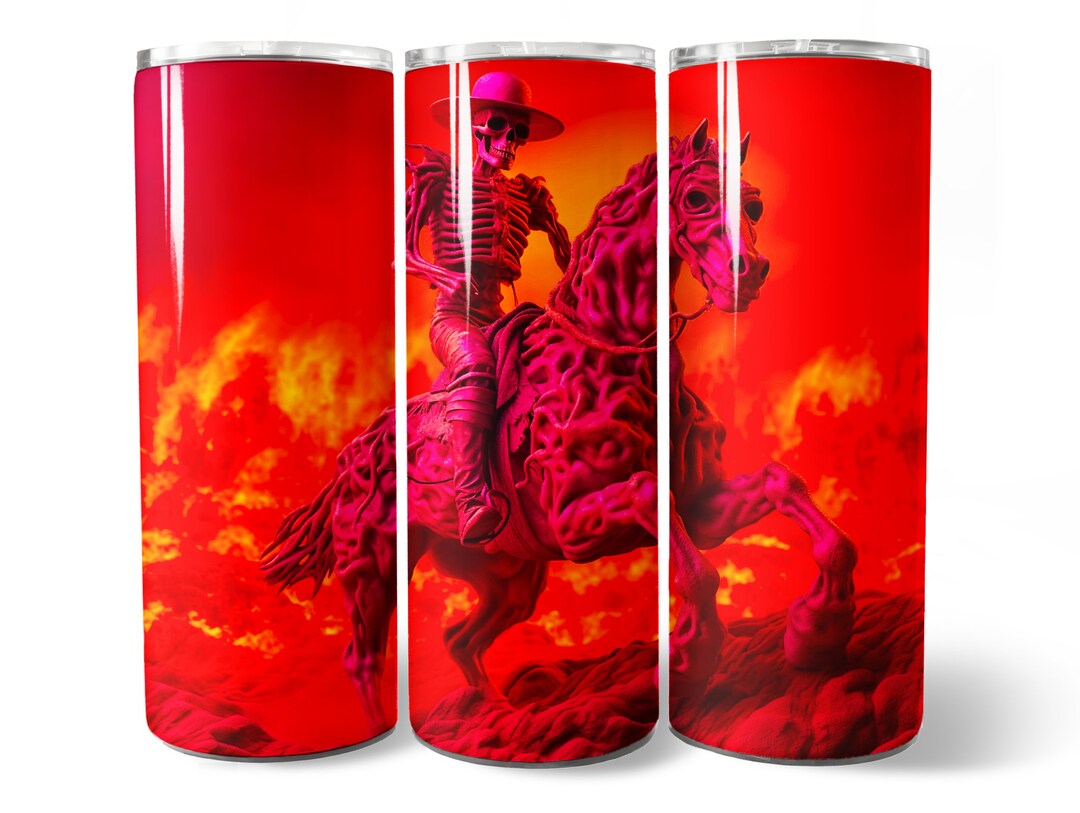 3D Skeleton Tumbler Wrap PNG Design, 3D Horse Skeleton Sublimation Wrap ...