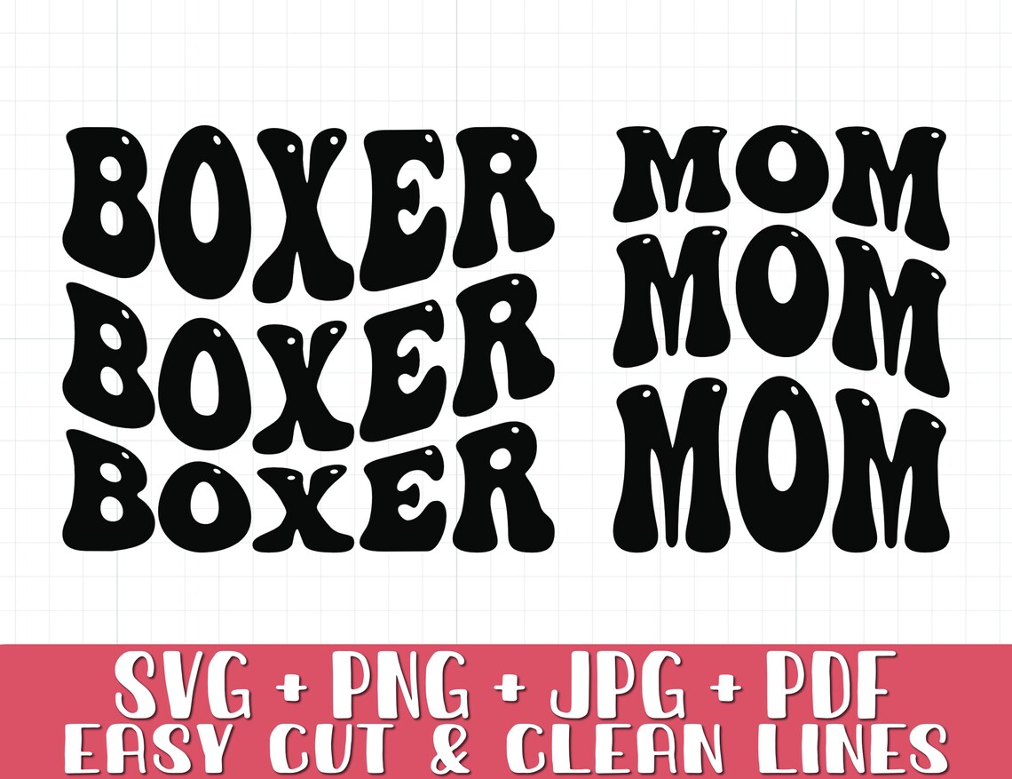 Boxer Mom SVG PNG Boxer Dog Svg Png Instant Download - Etsy