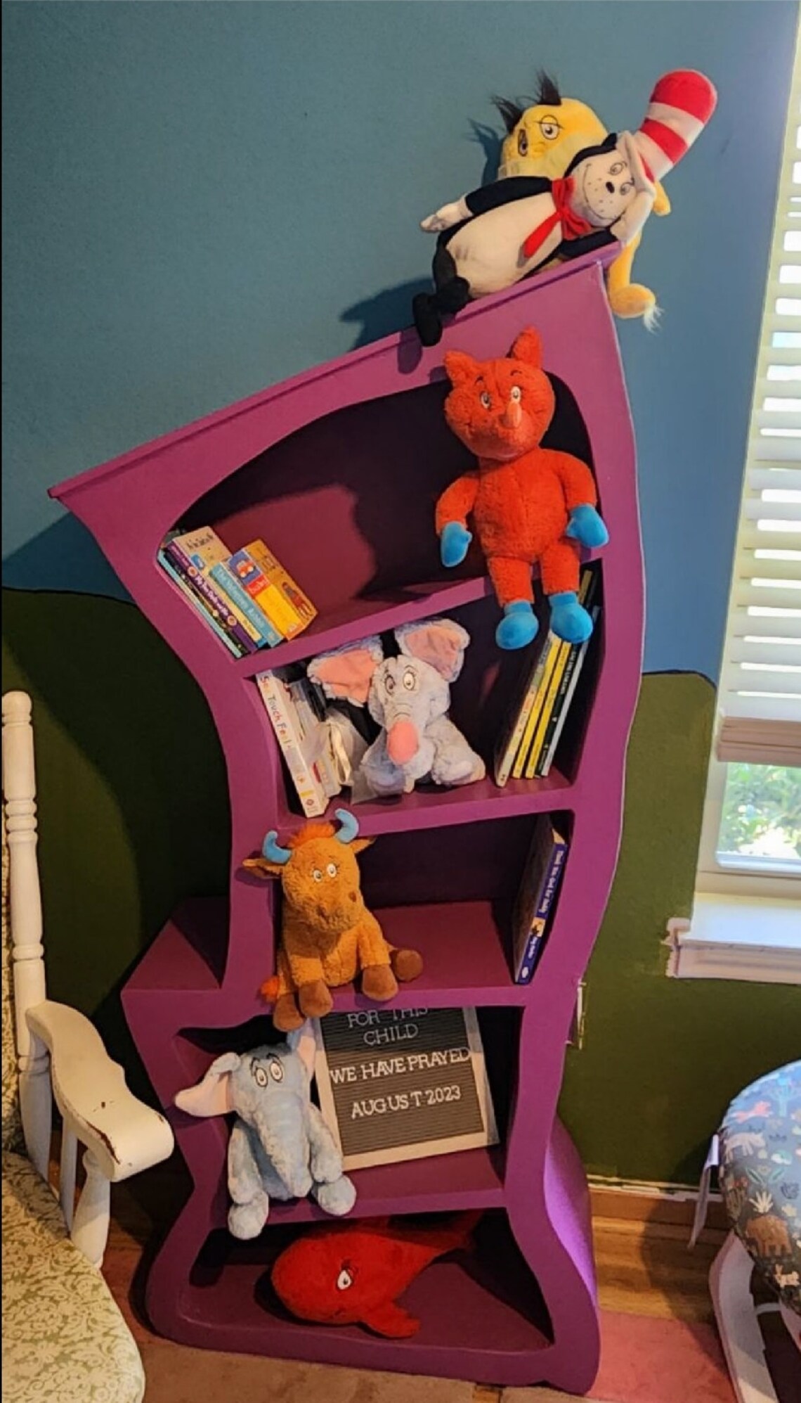 Dr Seuss Bookcase Handmade Whimsical Bookcaase. One of a Kind - Etsy