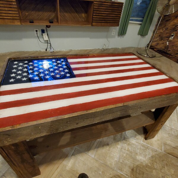 American Flag Coffee Table - Etsy