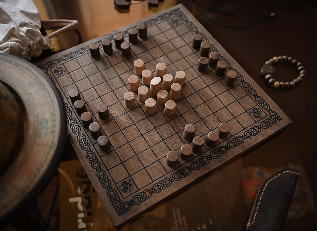 Hnefatafl or Tafl, Viking Board Game, Handmade Hnefatafl, Viking Chess ...