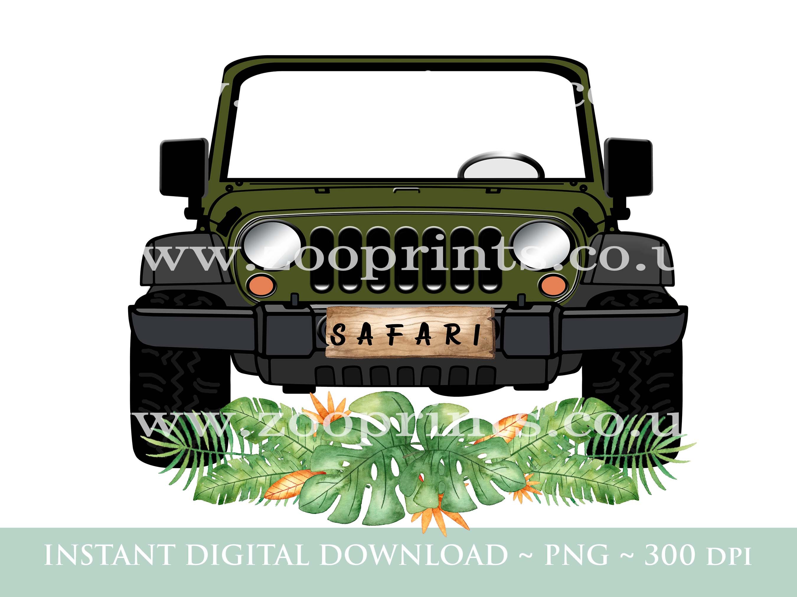 Jungle Jeep Clipart