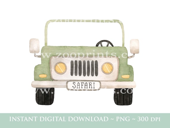 Safari Jeep Front Clipart House