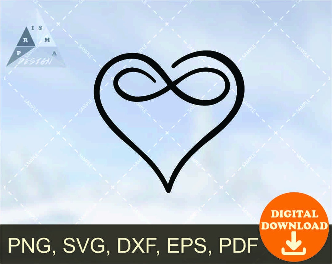 Infinity Heart Love SVG Logo Cut File Digital Vector PNG - Etsy Australia