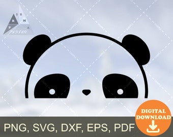 Peeking Panda Decal - Etsy