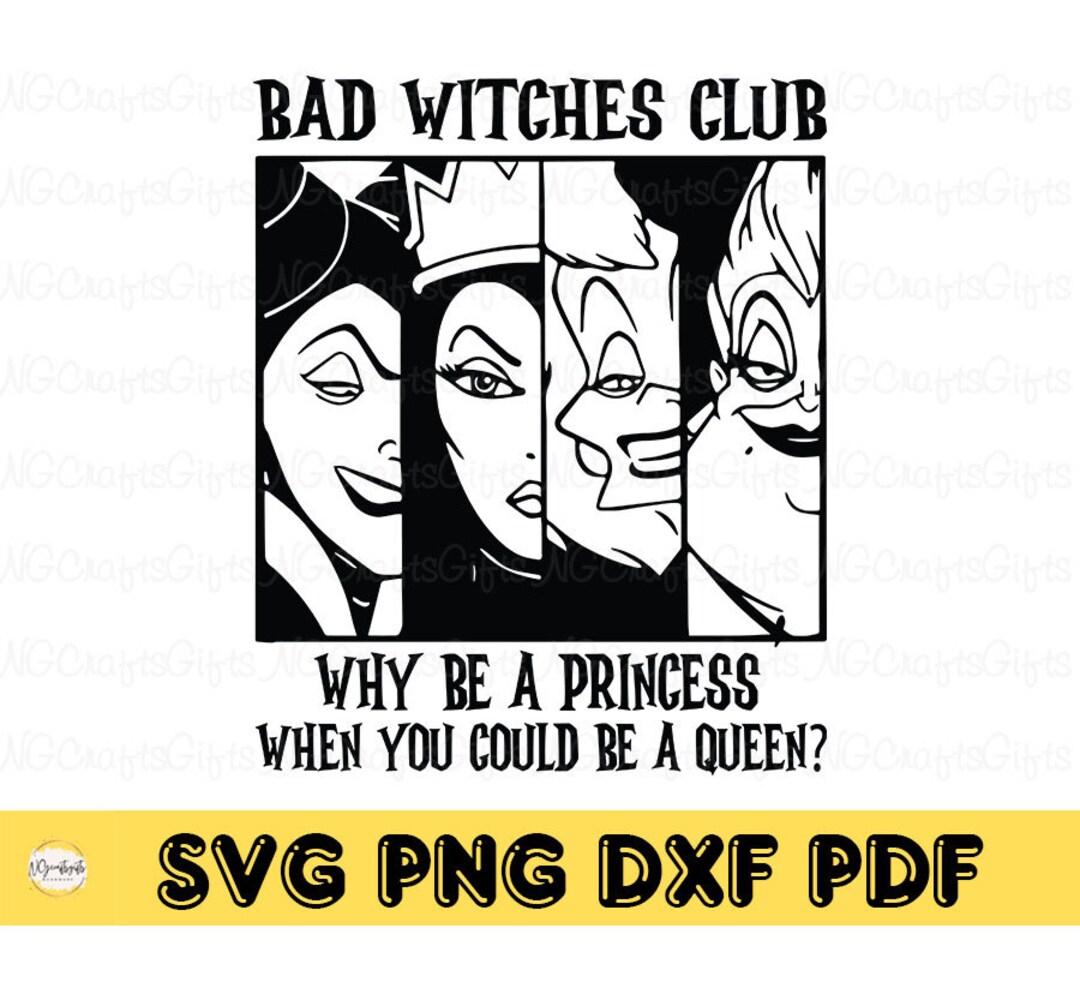 Bad Witches Club Svg, Bad Girls Svg, Perfectly Wicked Svg, Halloween ...