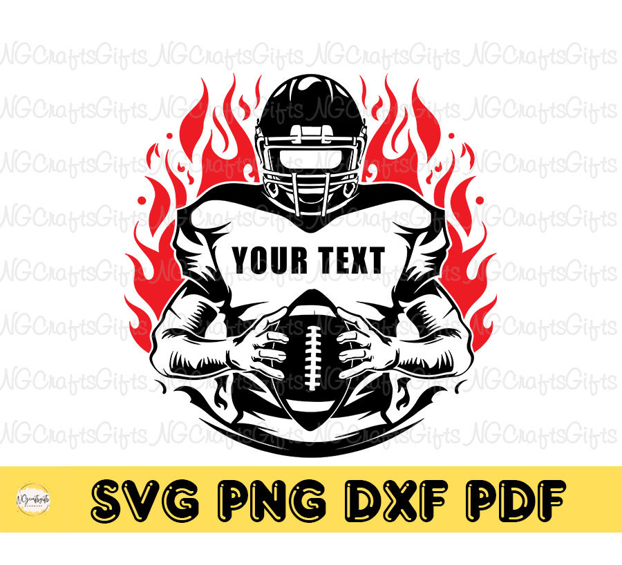 Personalized Football Player Svg Png, Football Svg, Football Season Svg ...