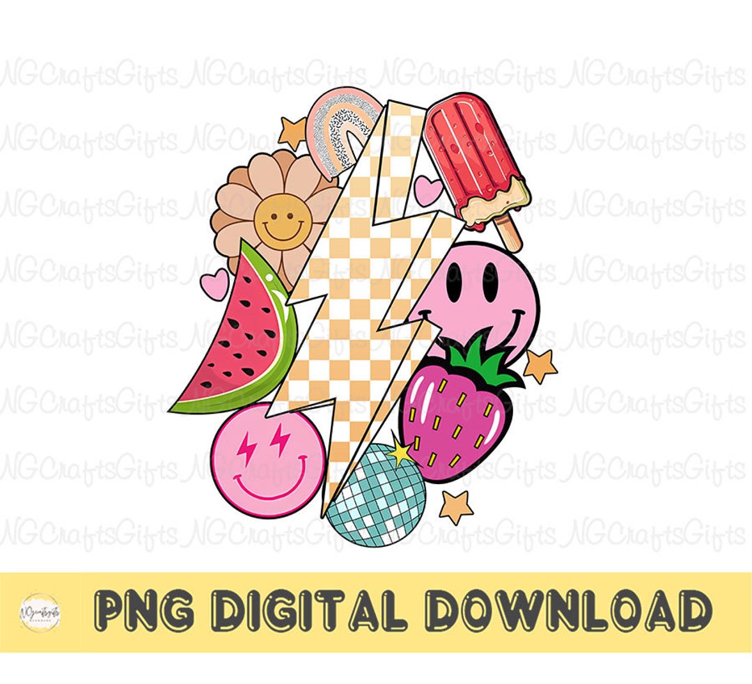 Summer Smile Face PNG, Summer Lightning Bolt PNG, Summer Vacation PNG ...