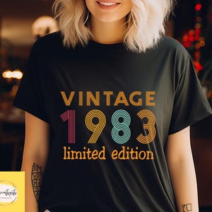Vintage 1983 Limited Edition Svg, Vintage 1983 Svg, 40th Birthday Svg, 40th Birthday Png, 1983 ...