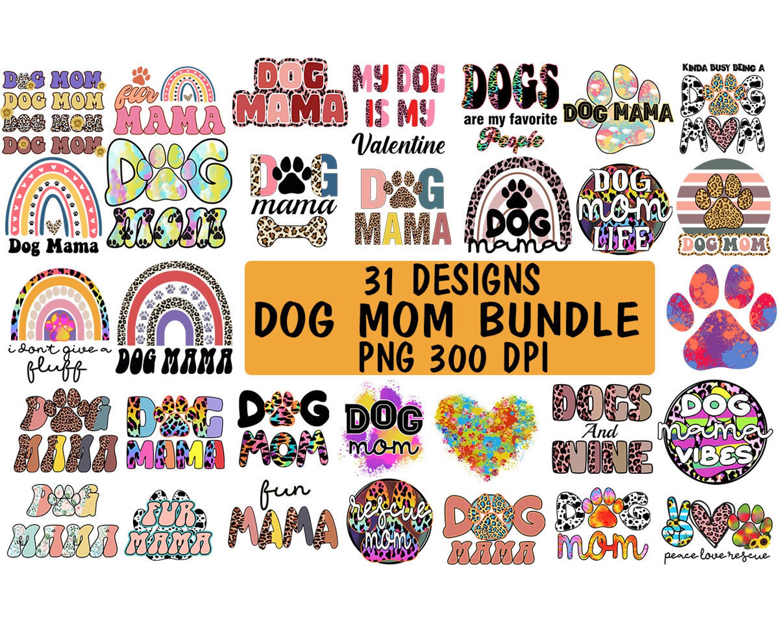 Dog Mom PNG Bundle: Sublimation Designs (digital Download) - Etsy