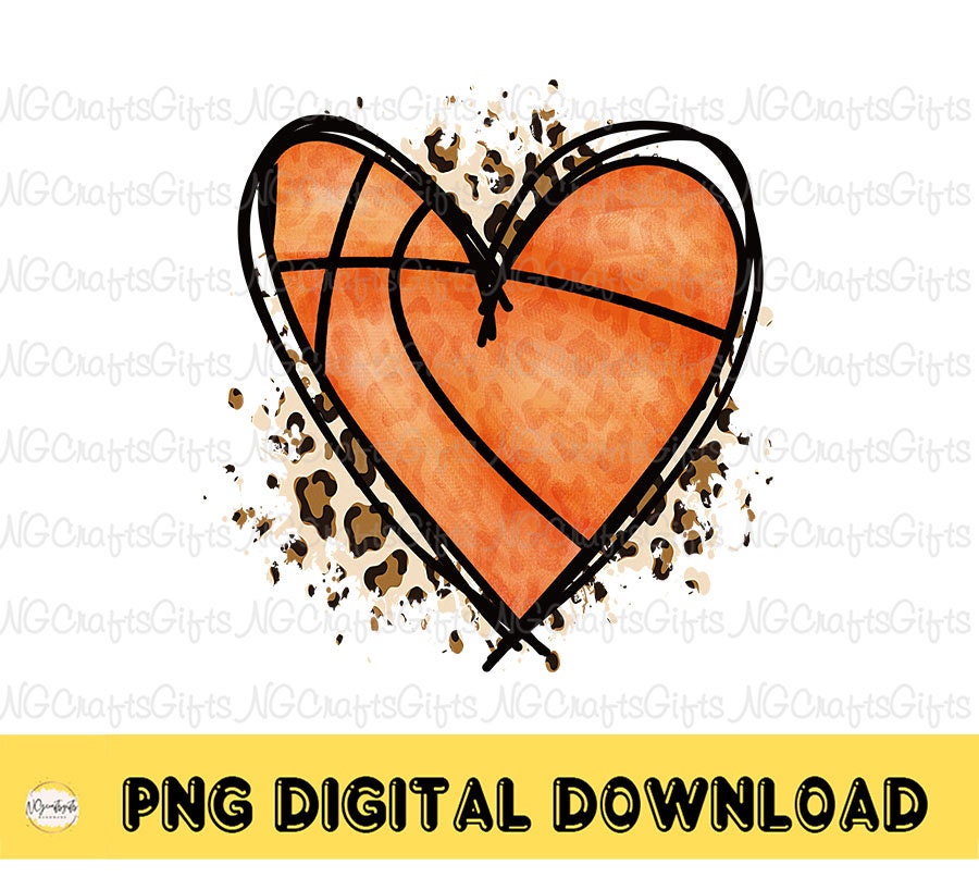 Basketball Heart Png, Basketball Love Png, Basketball Mom, Basketball ...