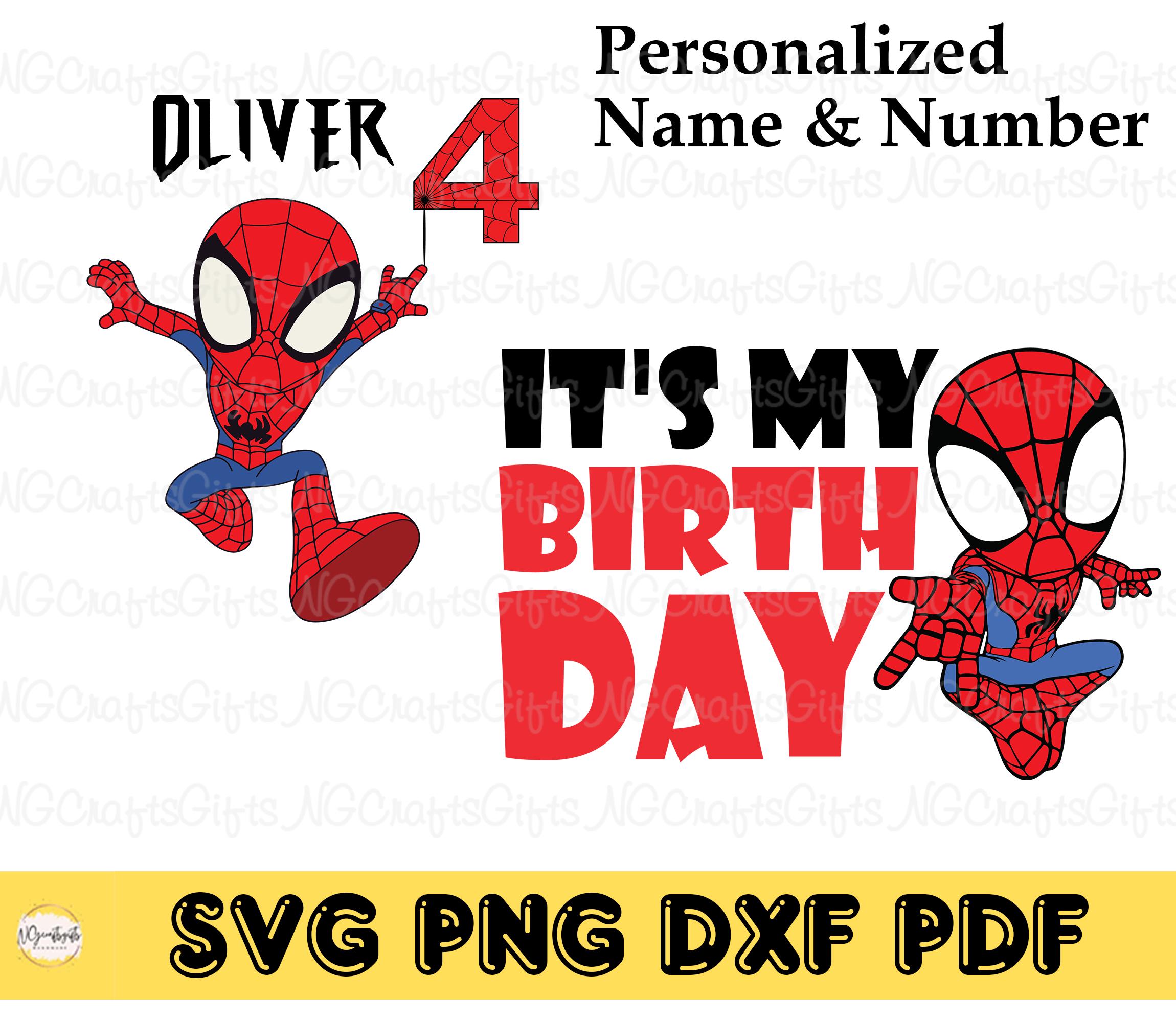 Spider-man Birthday SVG: Superhero Family Design (digital Download) - Etsy