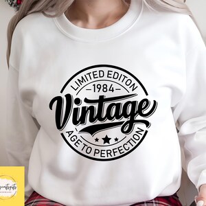 Vintage 1984 Svg, 1984 Aged to Perfection, 1984 Limited Edition Svg Png ...
