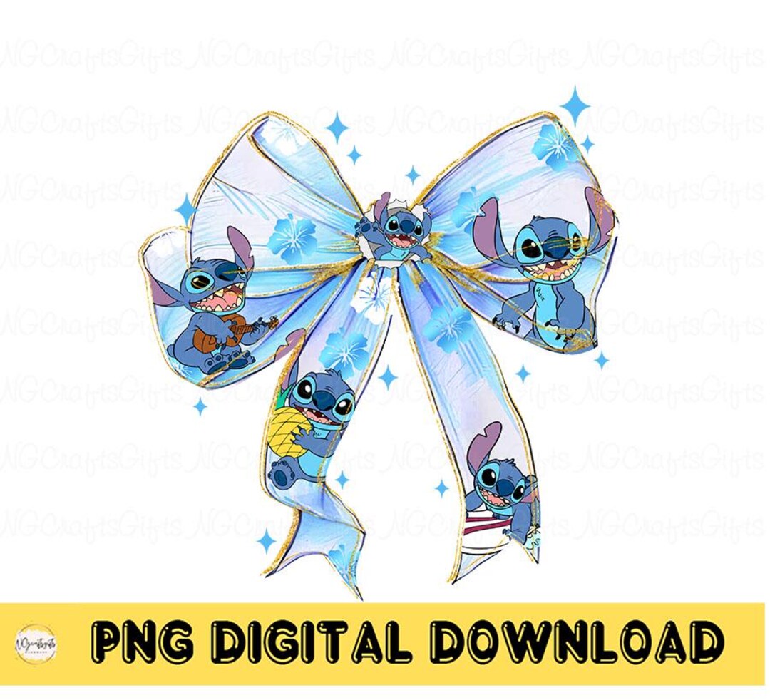 Blue Alien Cartoon Bow PNG: Coquette Design (digital Download) - Etsy