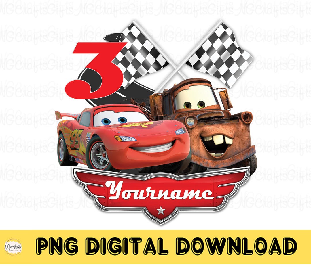 Personalized Cars Birthday PNG , Cars Birthday Sublimation, Custom Cars ...