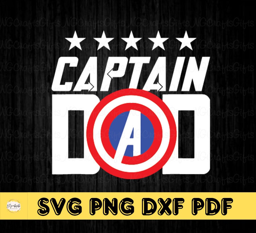 Captain Dad Svg, Dad Superhero Svg, Super Father's Day, Daddy Svg, New ...