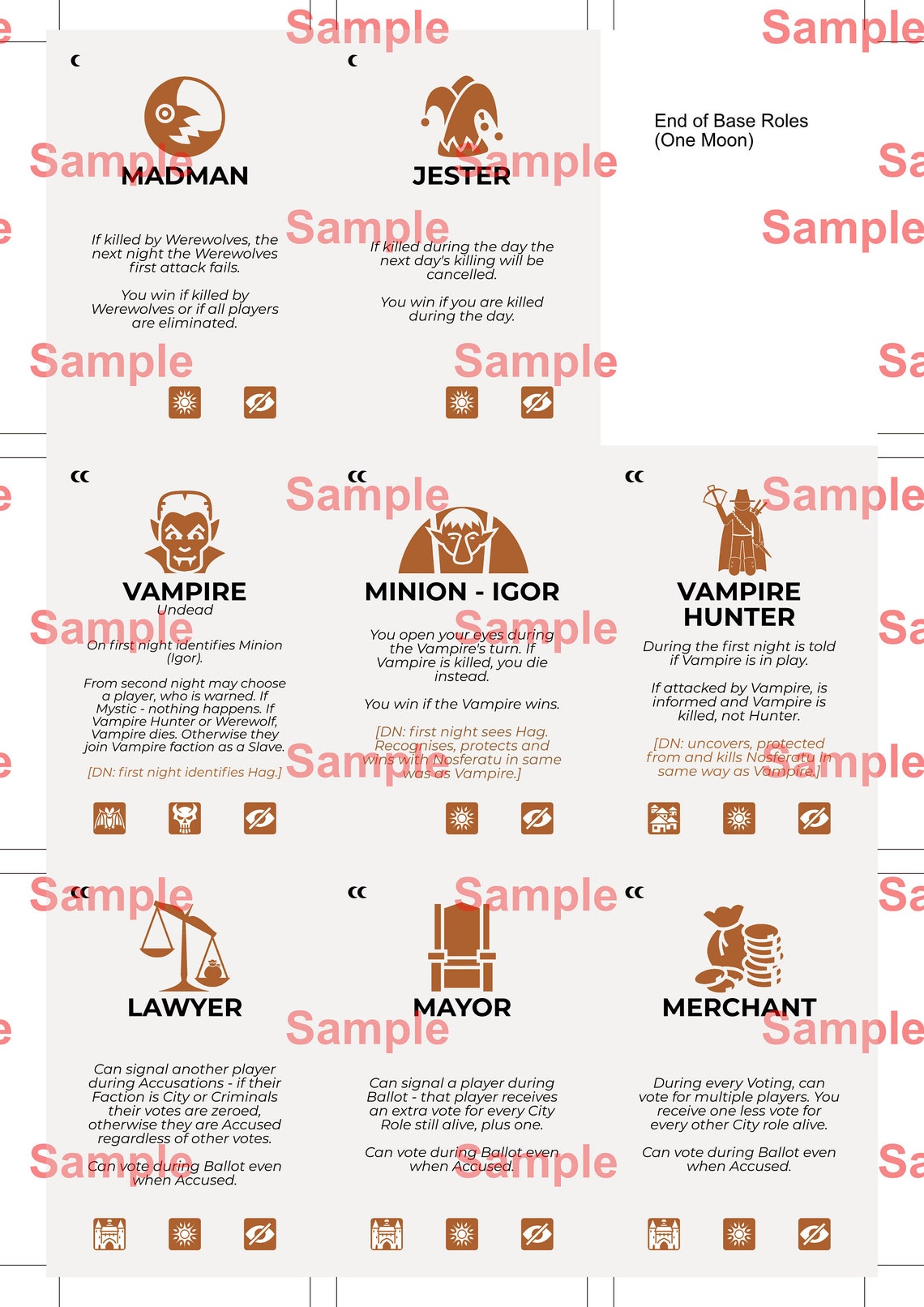 Wherewolf Social Deduction Game Minimalist Retheme PDF Print N Play ...