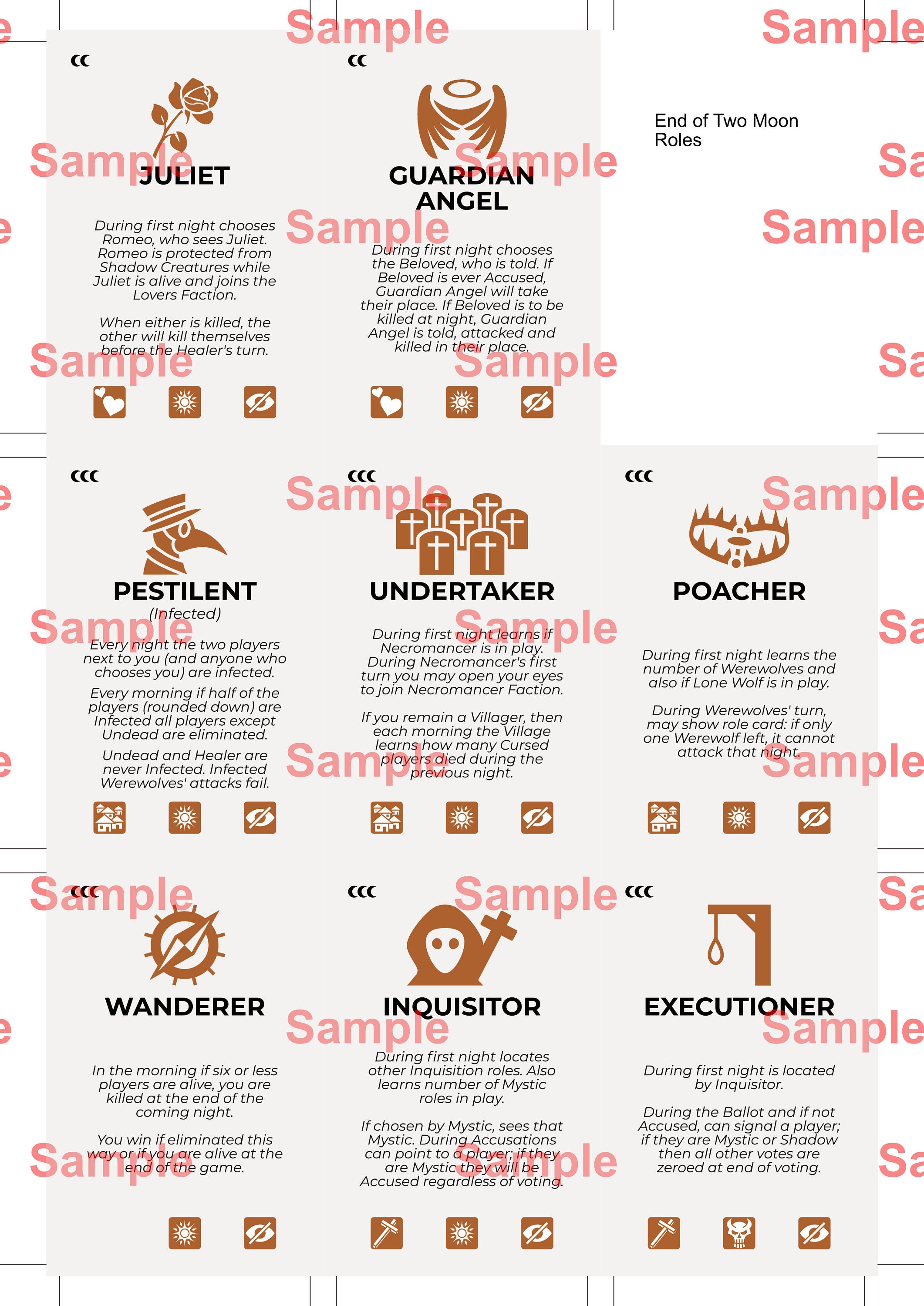 Wherewolf Social Deduction Game Minimalist Retheme PDF Print N Play ...