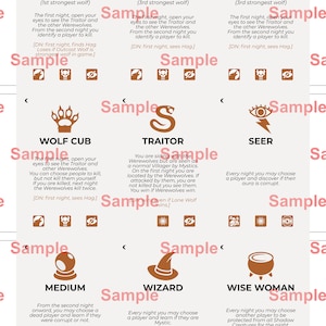 Wherewolf Social Deduction Game: Minimalist Retheme With Player Aids ...