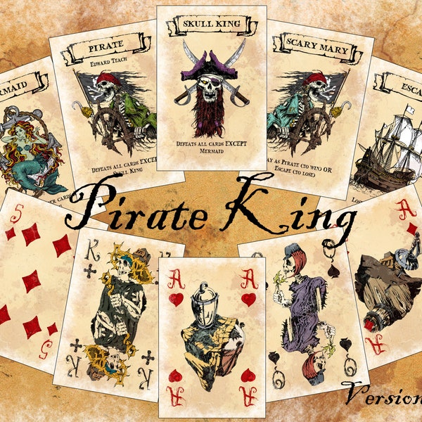 Skull King Card - Etsy