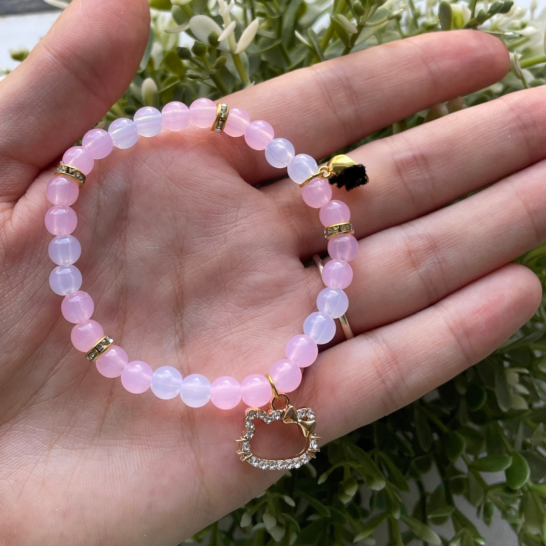 Hello Kitty Bracelets Pink Purple Gold Bracelet for Couples Bestfriends ...