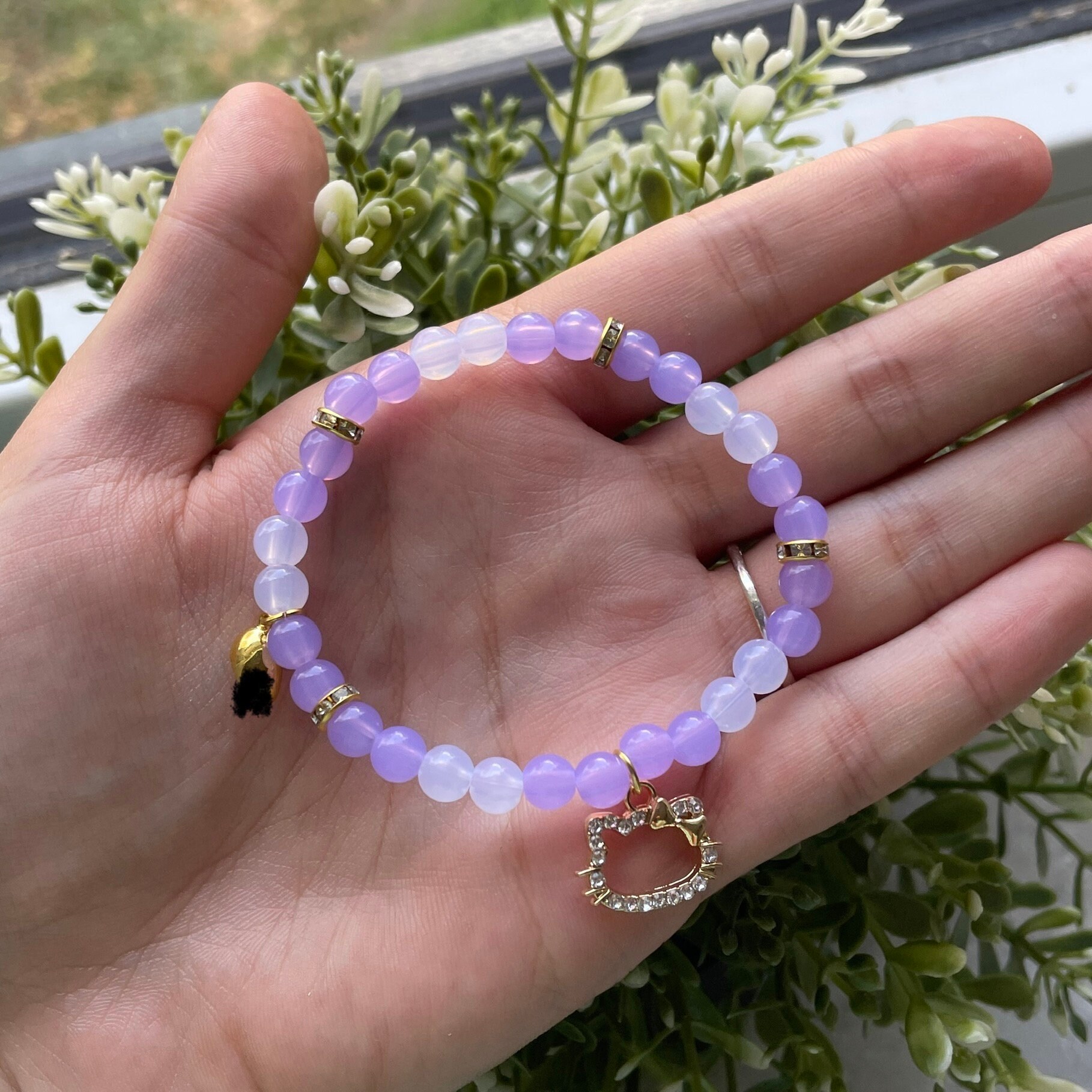 Hello Kitty Bracelets Pink Purple Gold Bracelet for Couples Bestfriends ...