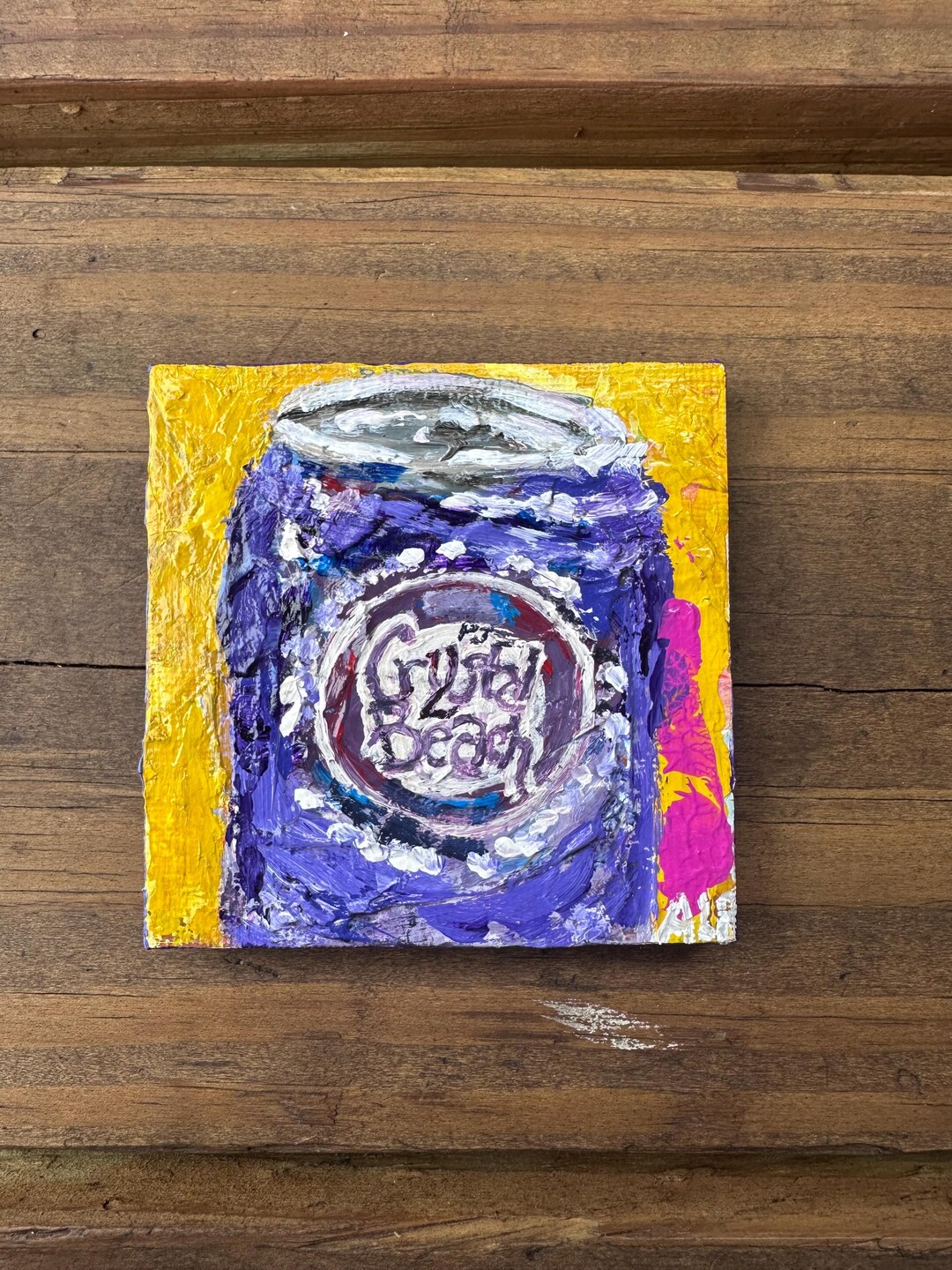 Crystal Beach Loganberry Original Textured Mini Art, Soft Drink ...