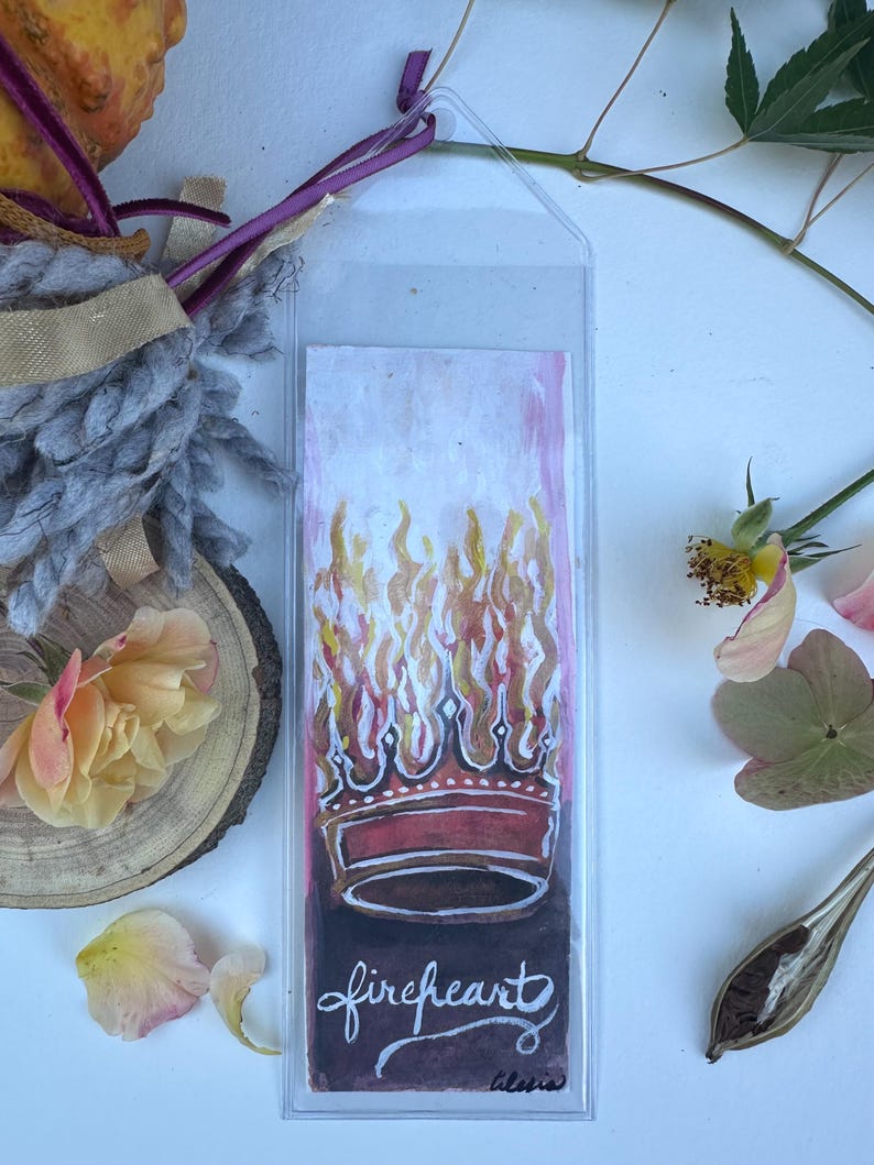 Tog-themed Hand Painted Bookmark, Sarah J Mass, Gouache Bookmark ...
