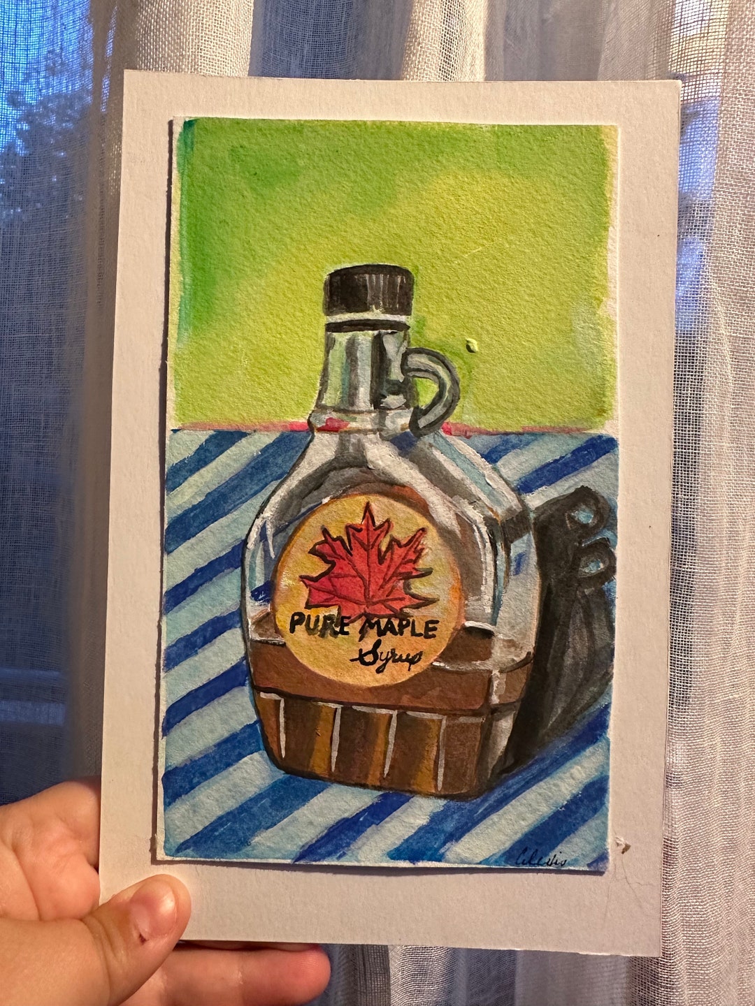 Maple Syrup Still Life Study, Original Gouache Painting on Paper - Etsy