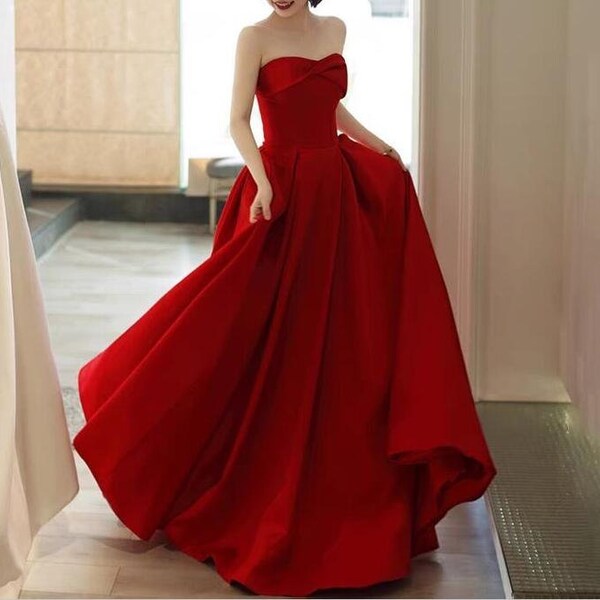 Red Prom Dress - Etsy