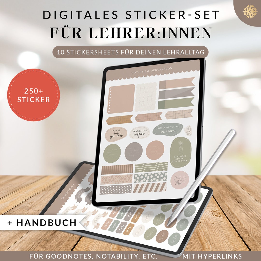 Digitales Sticker-set Mit 400+ Sticker Für Lehrer*innen, Den ...