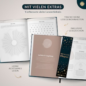 Lesetagebuch & Book Journal Buchclub Hardcover DIN A5 Tagebuch für ...