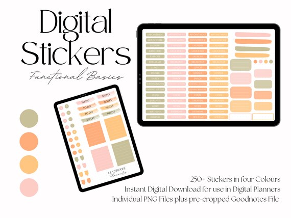 Functional Digital Sticker Set for Goodnotes Bright Spring - Etsy