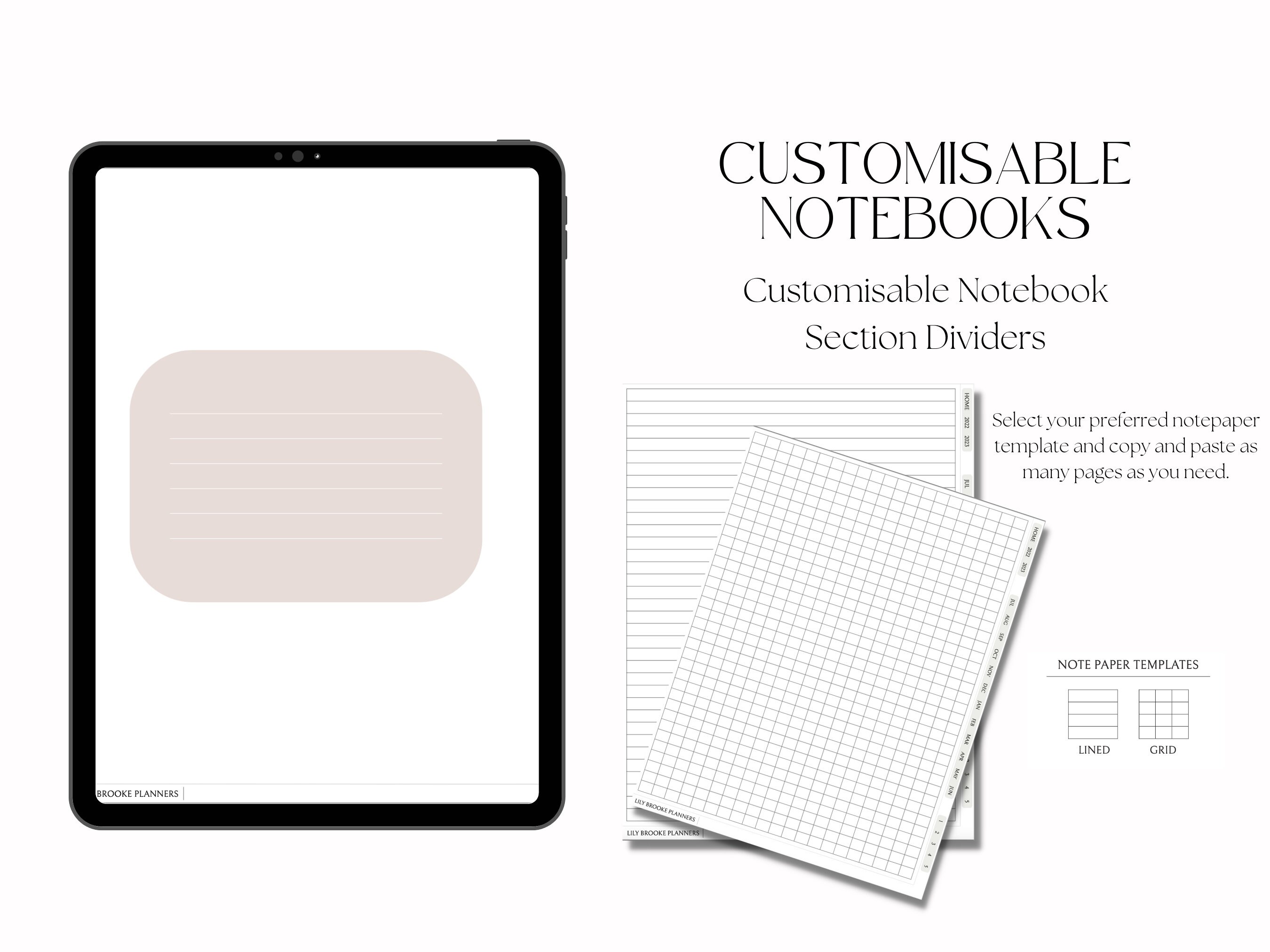 2022 2023 Mid Year Hyperlinked Digital Planner Neutral - Etsy Australia