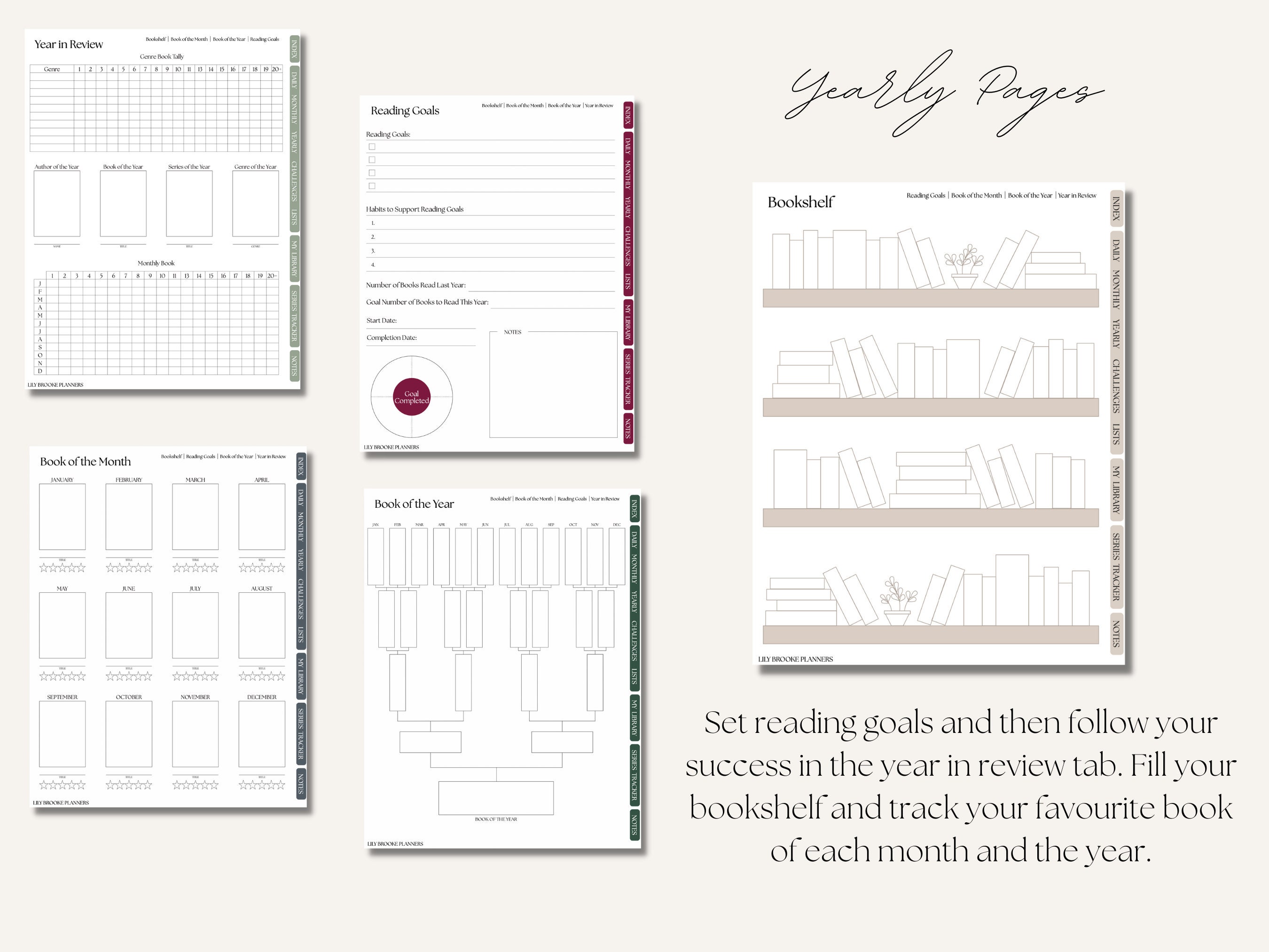 Digital Reading Journal ~ Goodnotes Reading Tracker and Planner ~ Book ...