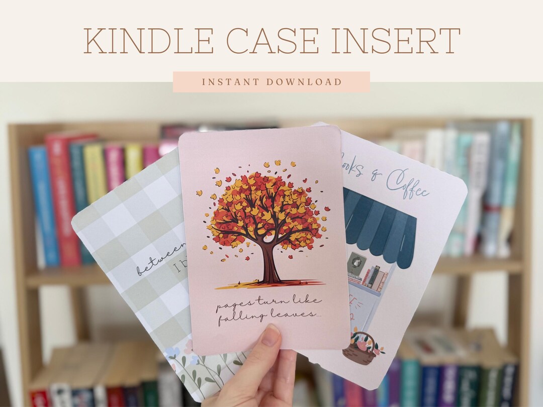 Printable Kindle Case Insert | Falling Leaves Bookish Quote | Cozy ...
